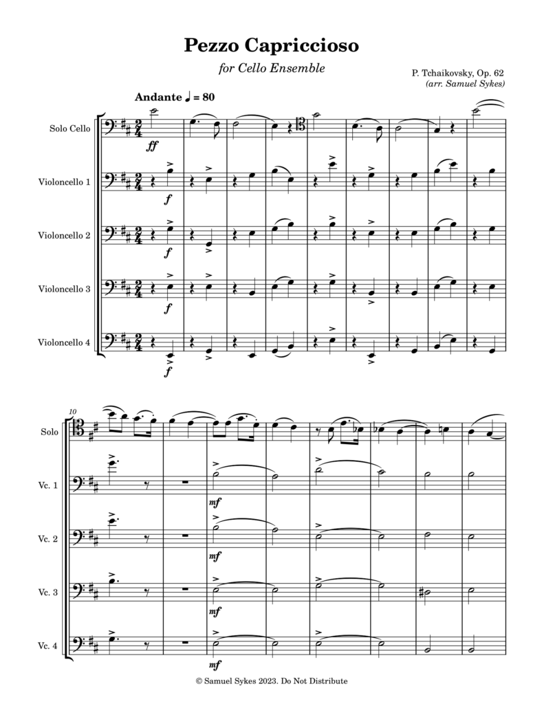 Allegro Press | Cello Ensemble Sheet Music